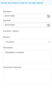 How to Create an On Report Card – Bromcom – Documentation Centre