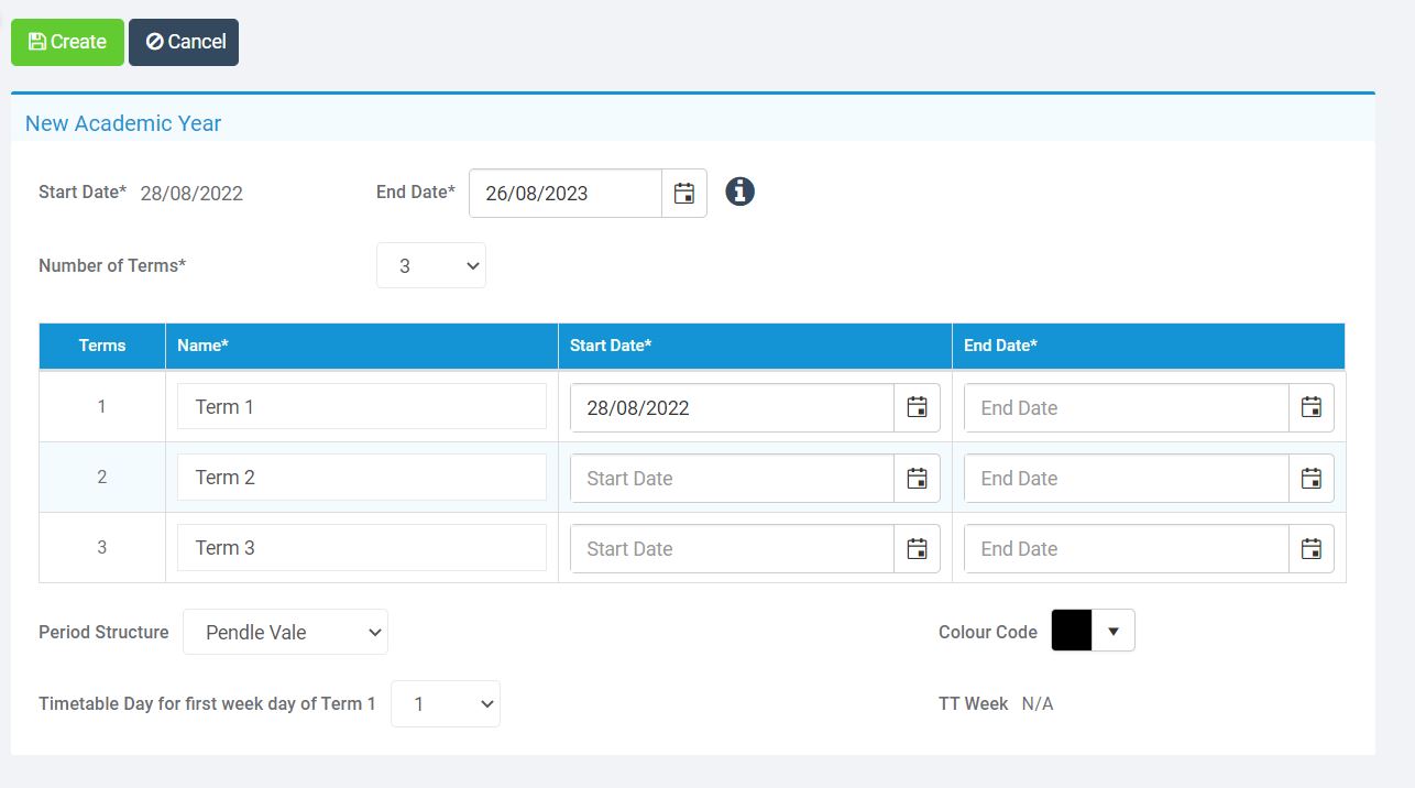 How to Create a New Academic Calendar/Year. – Bromcom