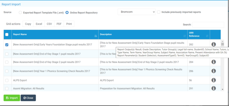 How to use the Online Report Repository – Bromcom – Documentation Centre