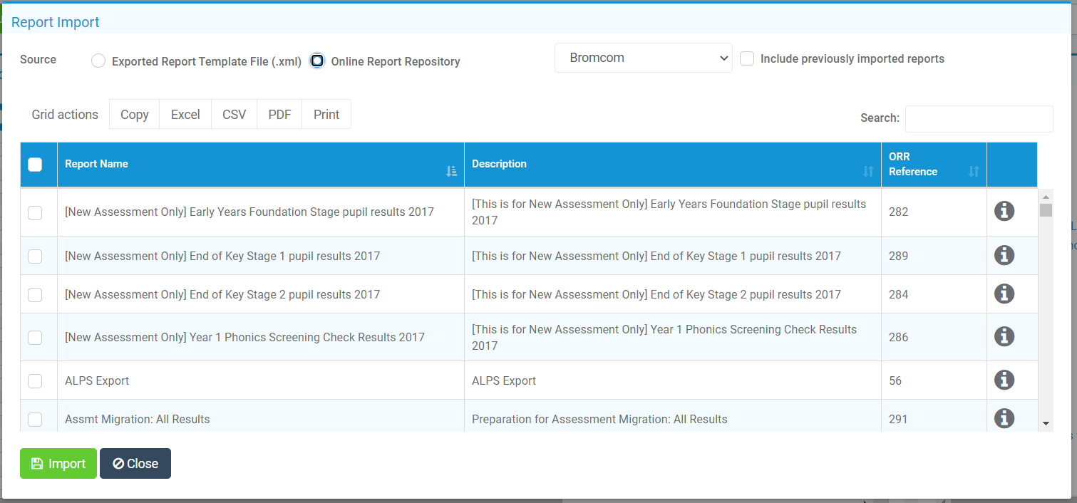 How to use the Online Report Repository – Bromcom – Documentation Centre