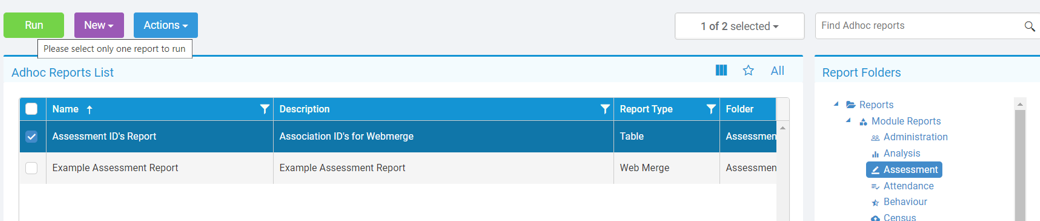 How to Manage the List Reports Page – Bromcom – Documentation Centre