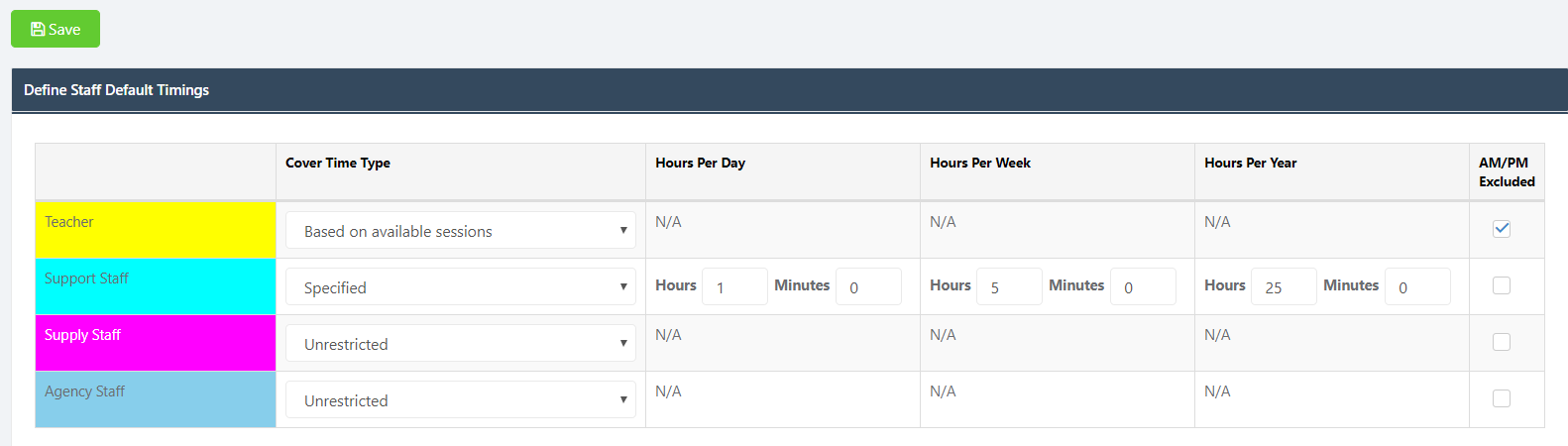 How to Set Default Times and Availability – Bromcom