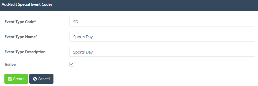 How to Create Special Event Codes – Bromcom