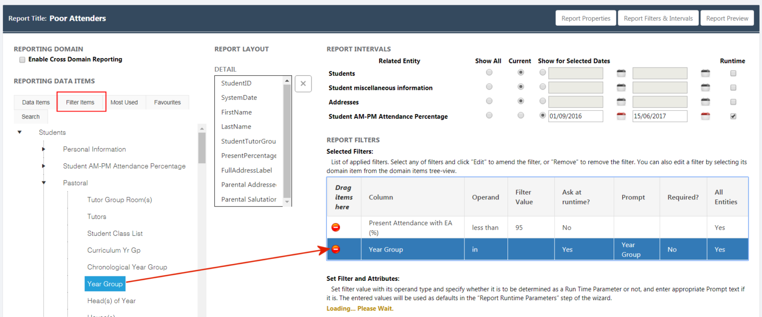 How to Create Report Filters and Intervals – Bromcom – Documentation Centre