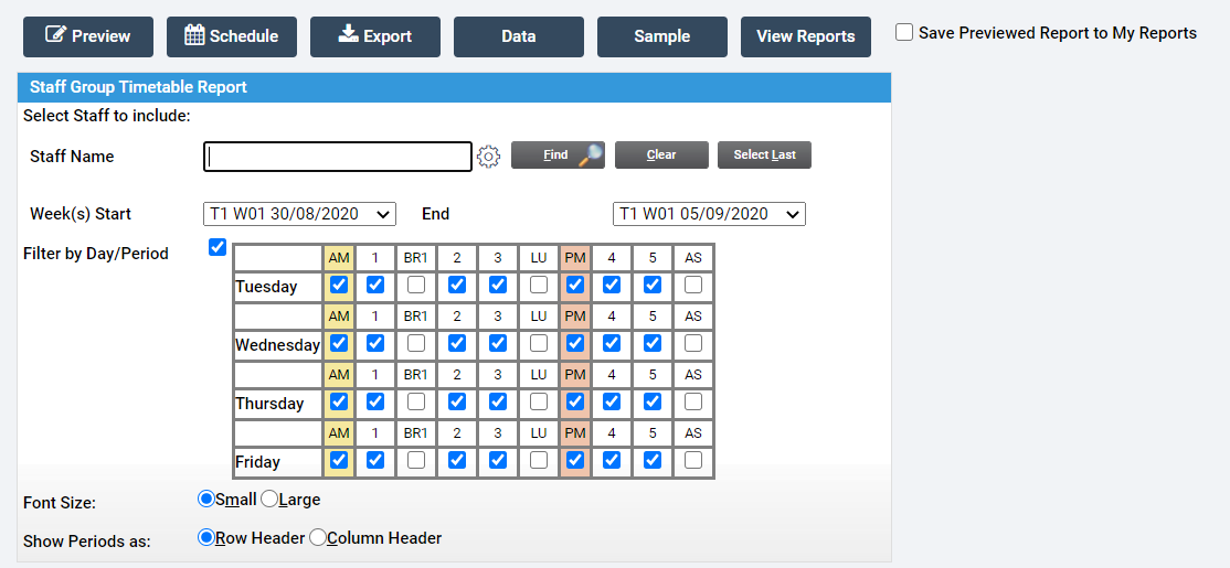 How to Run a Staff Group Timetable Report – Bromcom