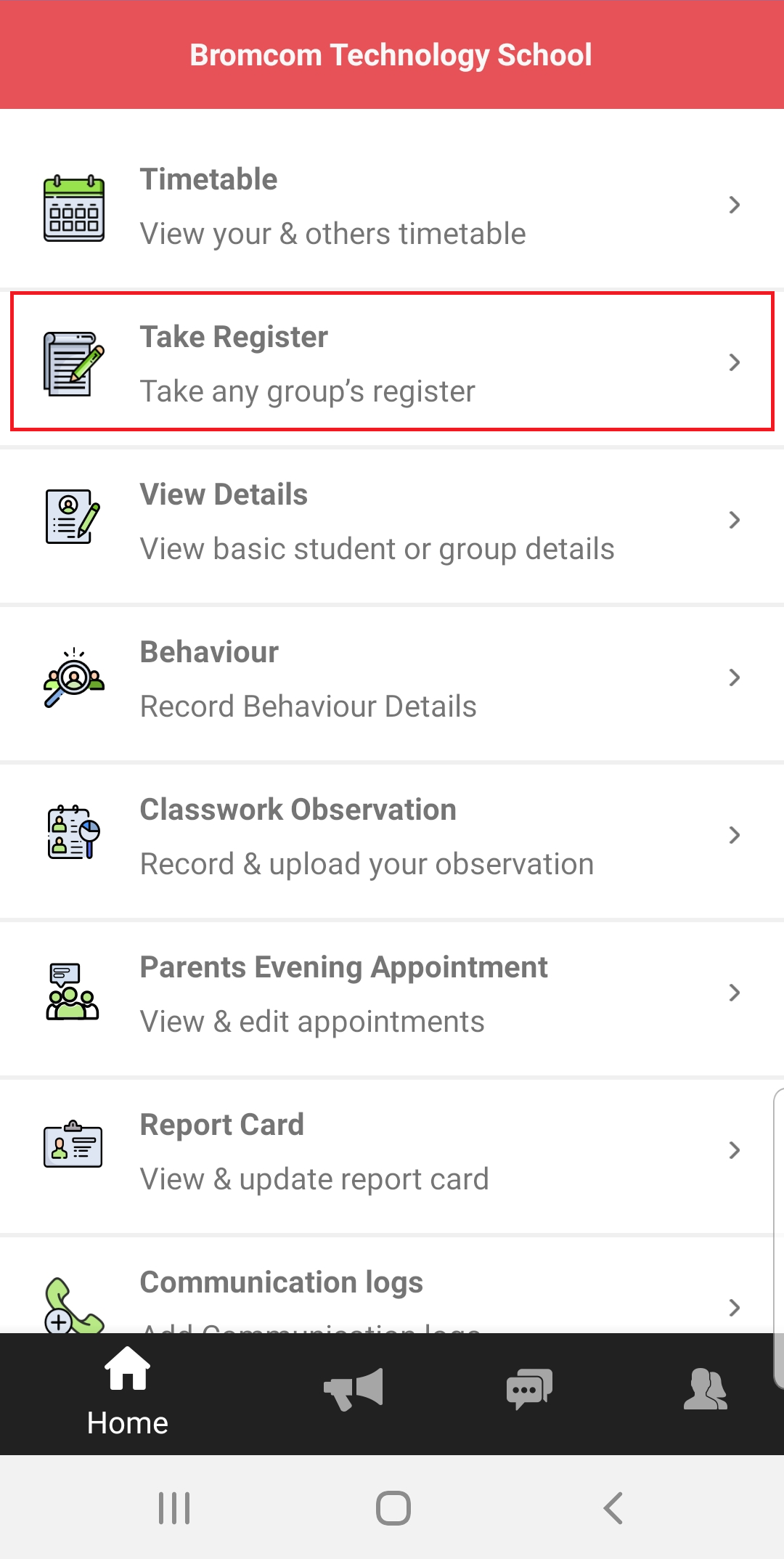 How To Take a Register using the Teacher App – Bromcom – Documentation ...