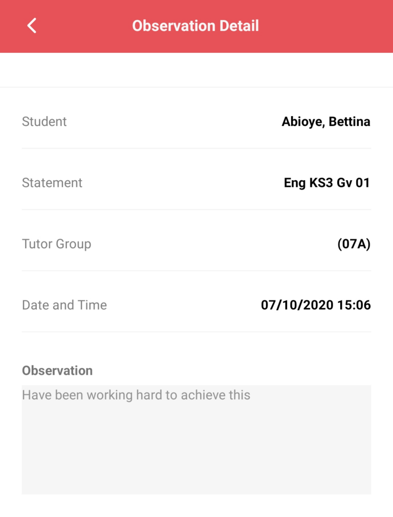 How To use Classwork Observation using the Teacher App – Bromcom – Documentation Centre