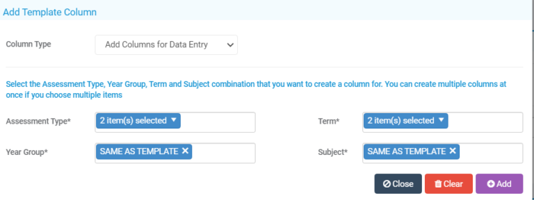 How to Add Columns for Data Entry – Bromcom – Documentation Centre