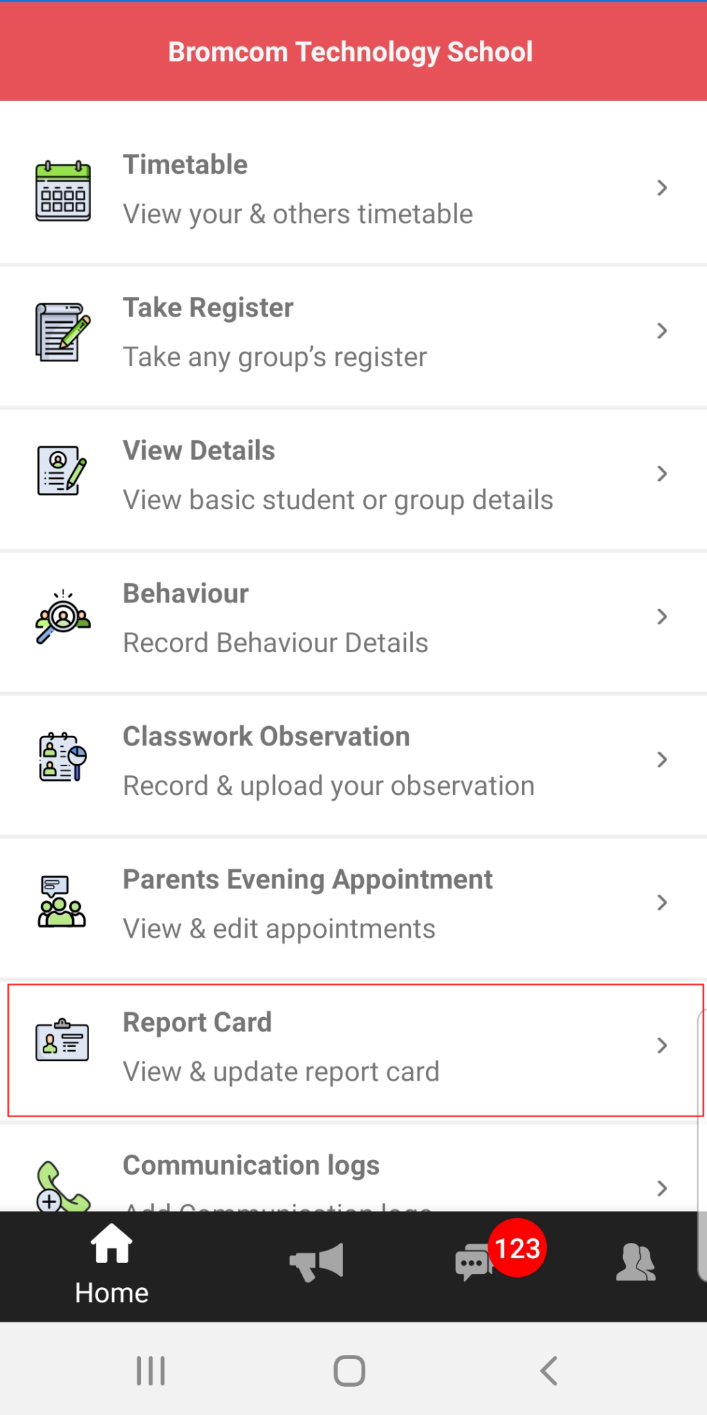 How To use the Report Card using the Teacher App – Bromcom ...