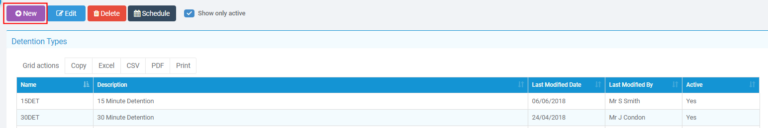 How to Create a New Detention Type – Bromcom
