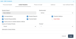 How to Manage and Add Contacts from a Student’s Record. – Bromcom ...
