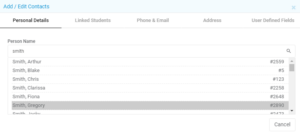 How to Manage and Add Contacts from a Student’s Record. – Bromcom ...