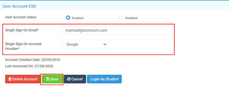 How To Enable Single Sign-On for Student Portal – Bromcom ...
