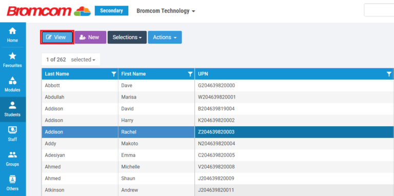 How to add Additional Student Information – Bromcom – Documentation Centre