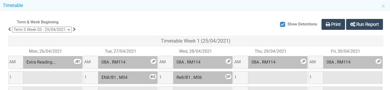 How to Run the Timetable Report for Students – Bromcom