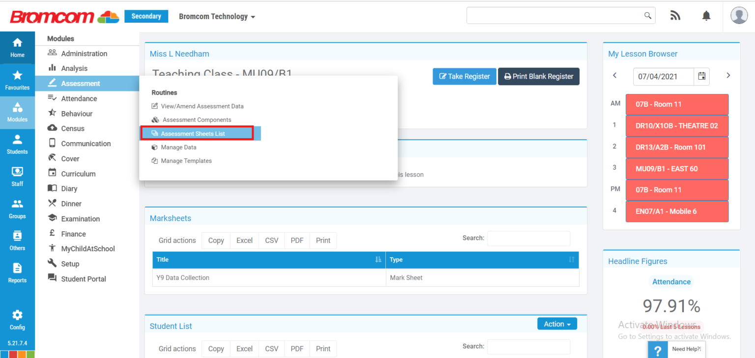 How to add Filters and Features on Assessment Marksheets – Bromcom – Documentation Centre