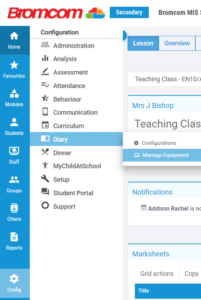 How to Manage the Equipment Register – Bromcom – Documentation Centre