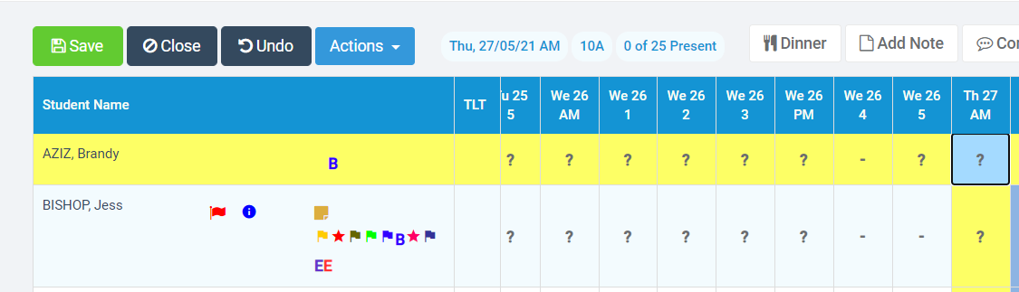 How to use Quick Icons on Student Record – Bromcom