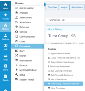 How to use the Tutor Group Timetable Generator – Bromcom