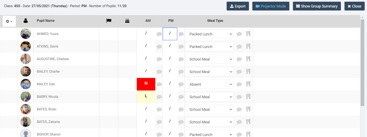How to take a Primary Register – Bromcom – Documentation Centre