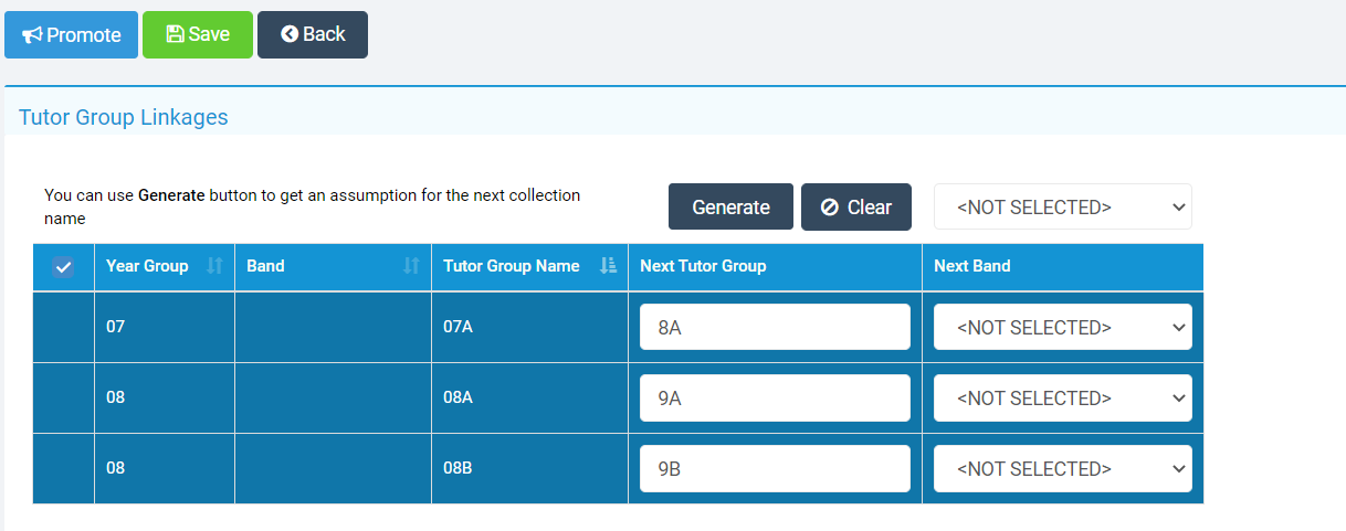 How to Promote Tutor Groups – Bromcom – Documentation Centre