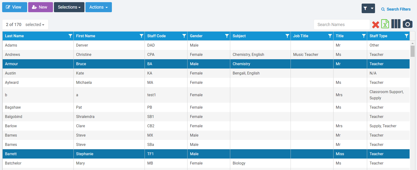 How to Edit a Staff Code – Bromcom – Documentation Centre