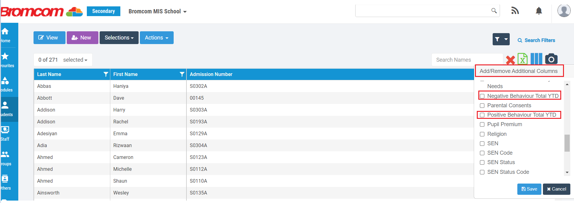 Behaviour Overview – Bromcom – Documentation Centre