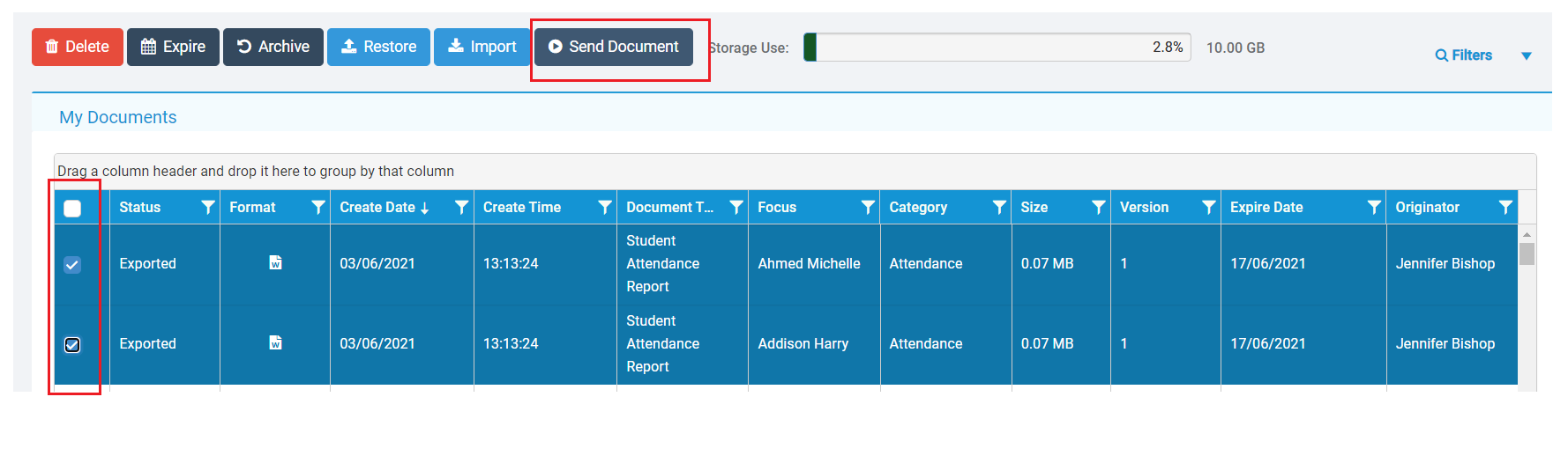 How to Send Documents from the DMS – Bromcom
