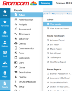 How to Create a Report to Parents – Bromcom – Documentation Centre