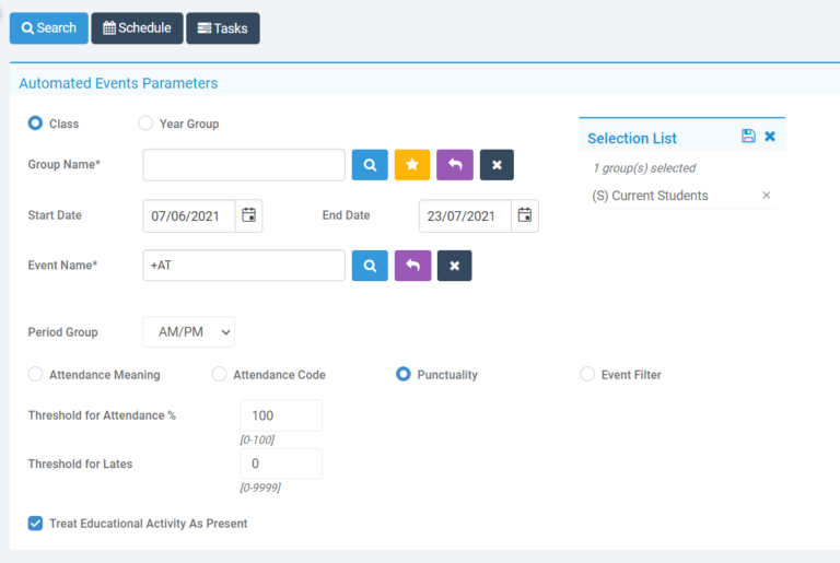 How to Create an Automated Event in Behaviour – Bromcom – Documentation Centre