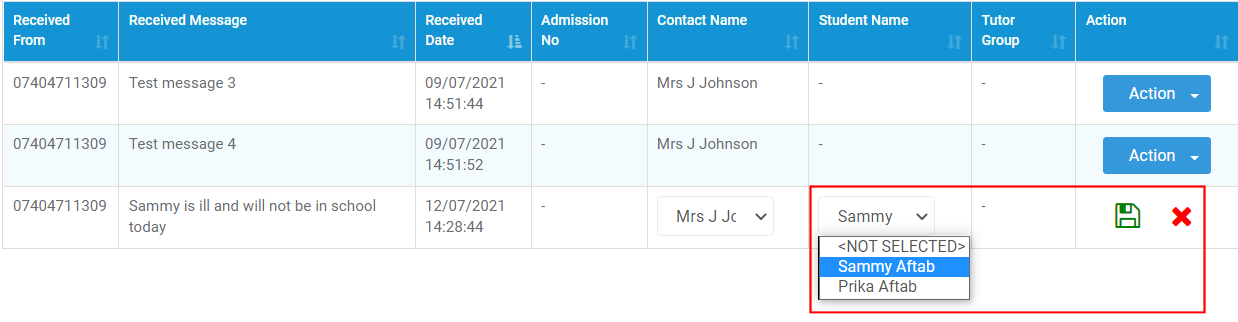 How to Manage Received Messages – Bromcom – Documentation Centre