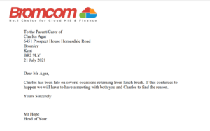 How to use Quick Letter – Bromcom – Documentation Centre