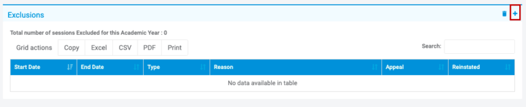 How to add Exclusions to a Student – Bromcom – Documentation Centre