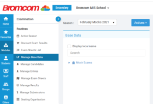How To Setup Bromcom for Mock Exams – Bromcom