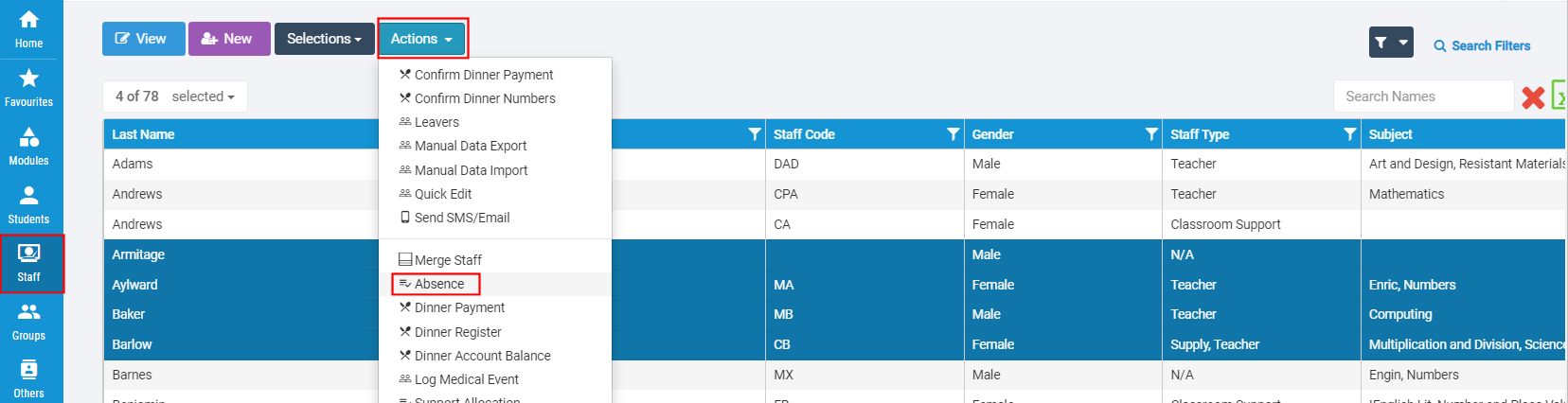 How to Record Staff Absence – Bromcom – Documentation Centre