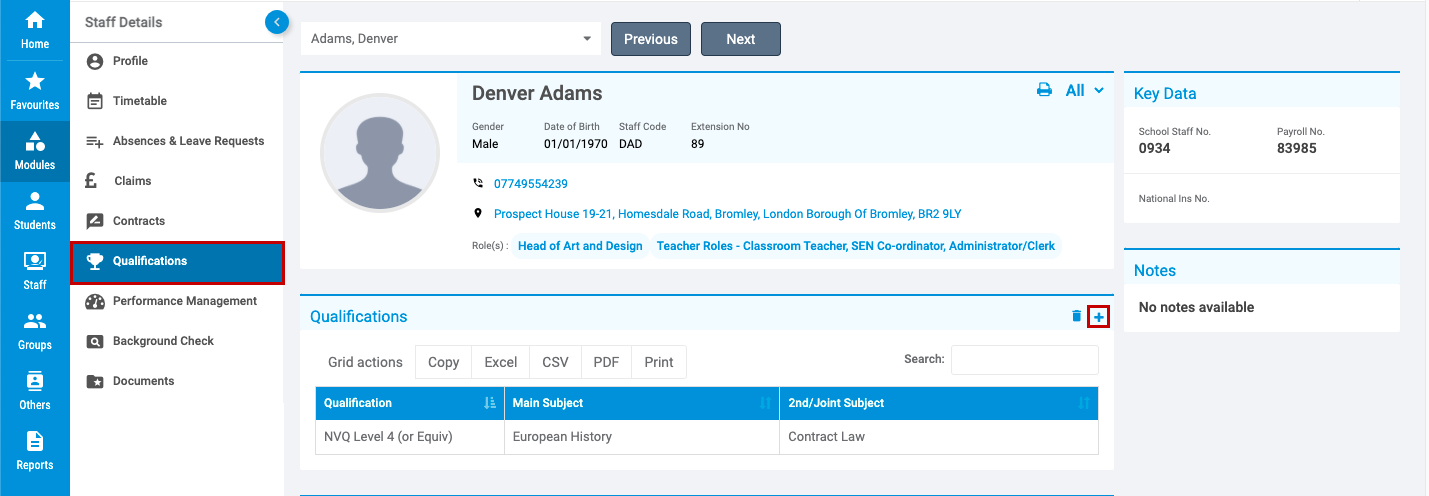 How to add NASENCO Qualification for SENCO Staff – Bromcom ...