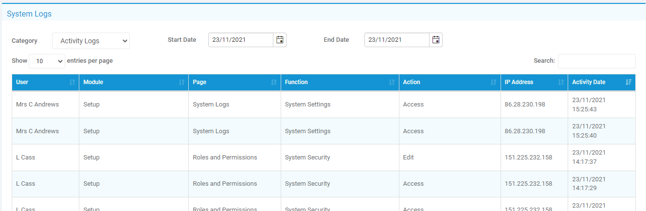 How to View the System Logs – Bromcom – Documentation Centre