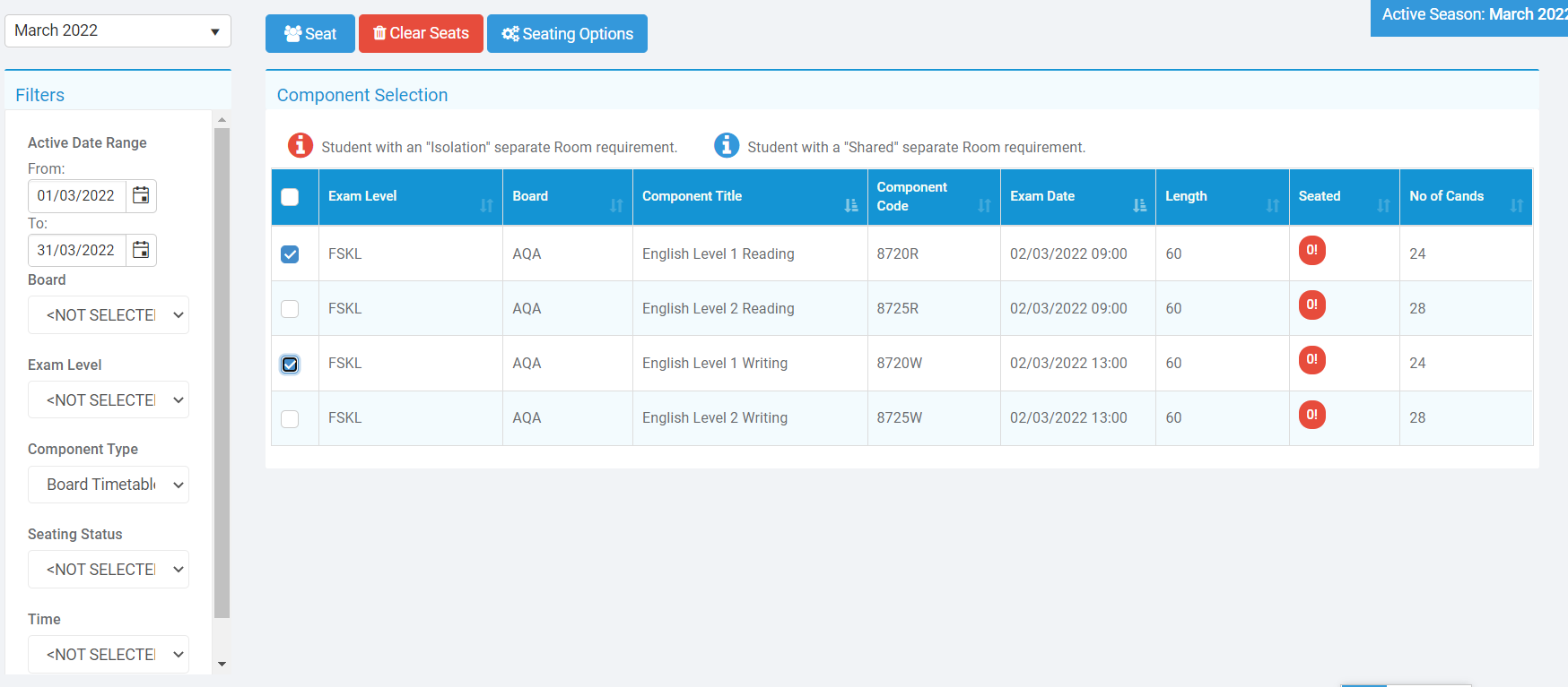 How to Add Exams Rooms/Seat Exam Candidates – Bromcom – Documentation ...