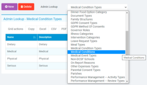 How to create Medical Condition Types and Medical Conditions – Bromcom ...
