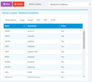 How to create Medical Condition Types and Medical Conditions – Bromcom ...