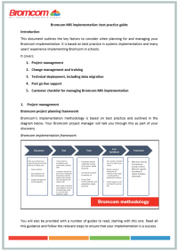 Setup Guides – Bromcom