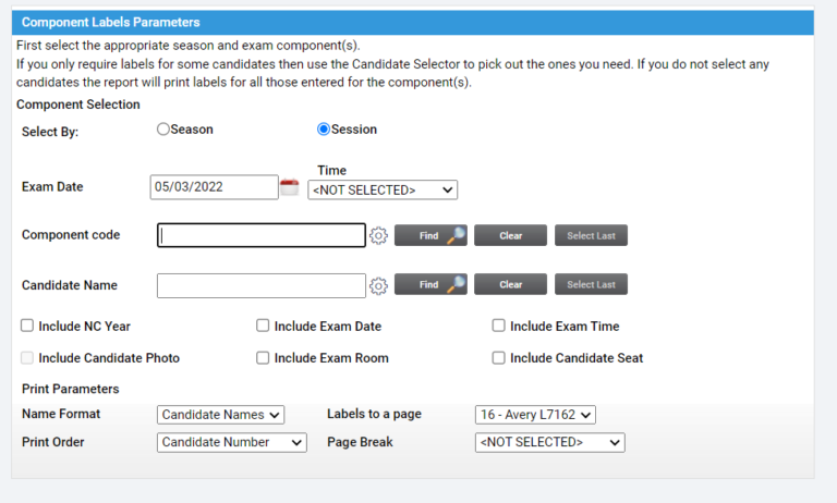 How to Produce Exam Candidate Desk Labels – Bromcom – Documentation Centre