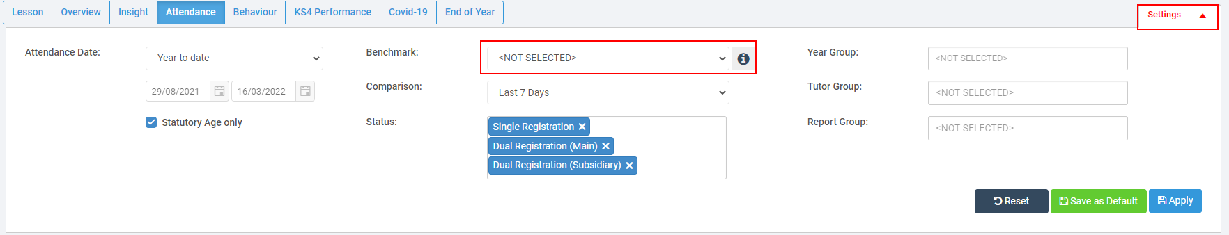How to View Benchmark Data from the Attendance Dashboard – Bromcom ...
