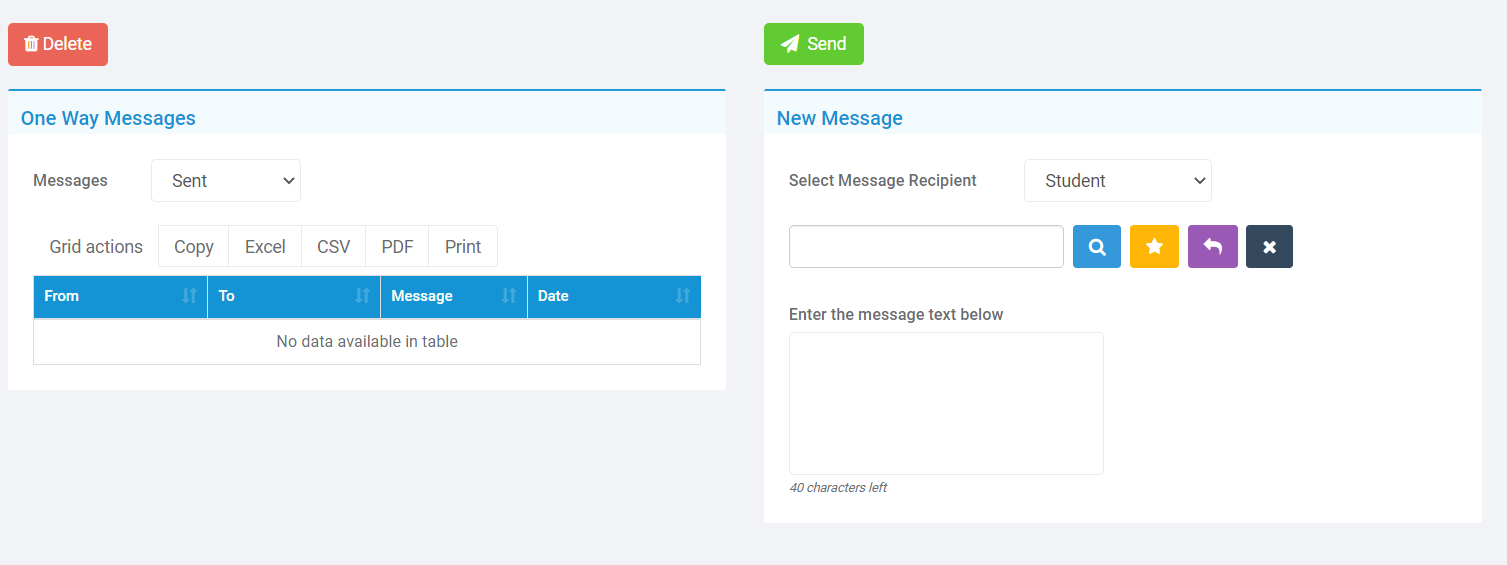 OWM One Way Messages – Bromcom – Documentation Centre