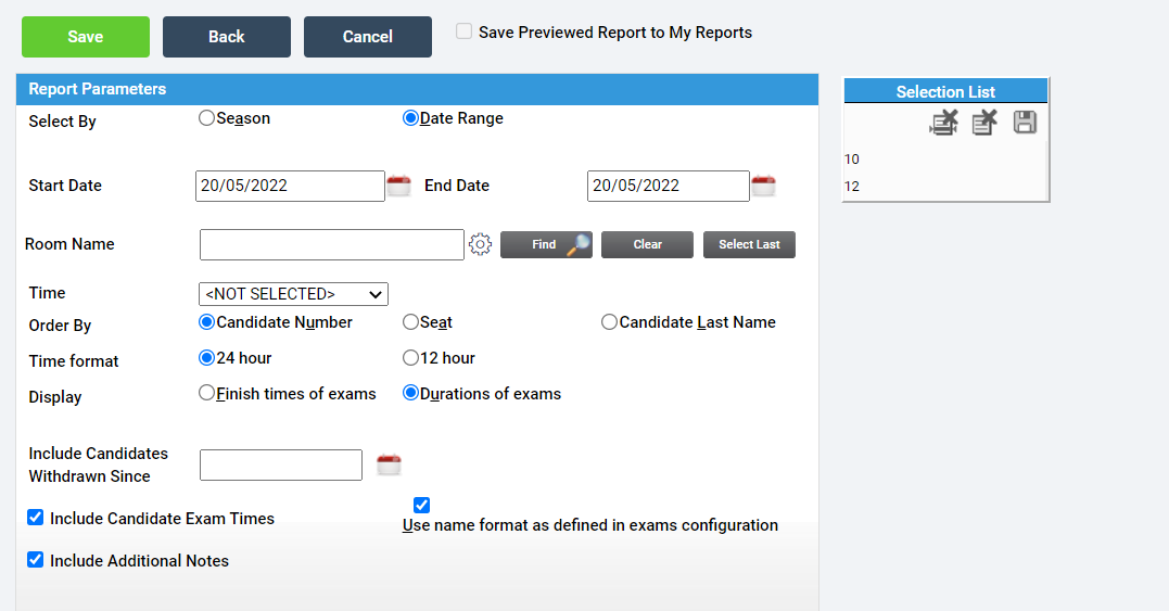 How to use the Exams Widgets – Bromcom – Documentation Centre