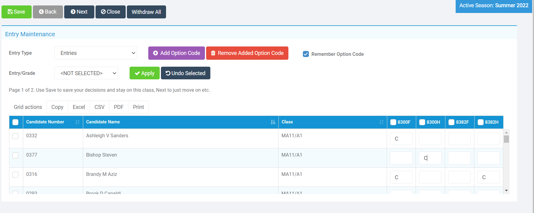 How to Make Exam Entries – Bromcom – Documentation Centre