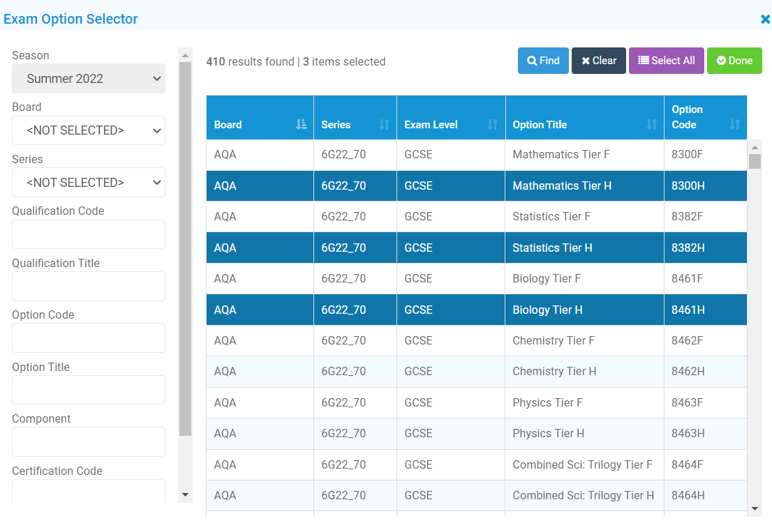 How to Make Exam Entries – Bromcom – Documentation Centre