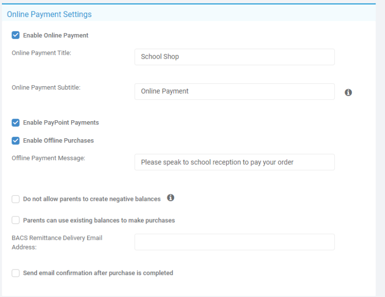 How to Configure Online Payments – Bromcom – Documentation Centre