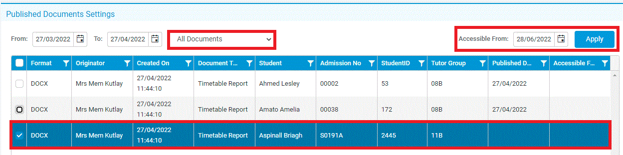 How to Publish Documents to MyChildAtSchool and Unpublish it – Bromcom – Documentation Centre