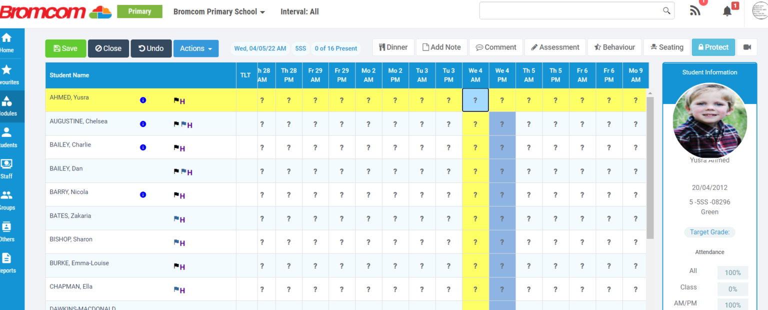 How to set Different Register Views – Bromcom – Documentation Centre